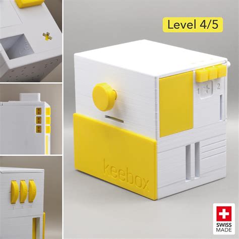 Keebox Yellow Puzzle Box Level 4 Difficult Escape Room In A Box