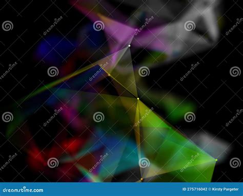 3d Colourful Technology Background With Low Poly Plexus Design Stock Illustration Illustration