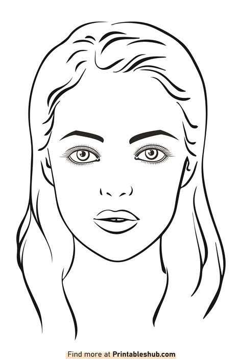 Free Blank Human Face Templates Pdf Included Especially For Makeup