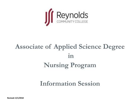 Ppt Associate Of Applied Science Degree In Nursing Program