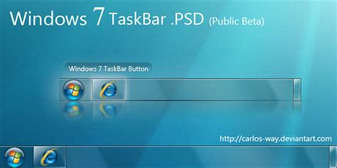 Windows 7 Taskbar Psd Free Template Freeimages