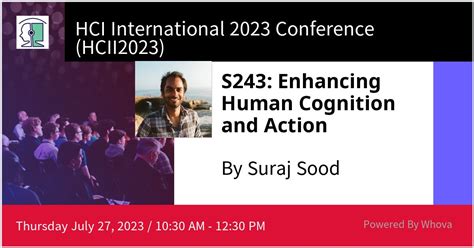 Suraj Sood On Linkedin Hcii2023 Hcii Whova