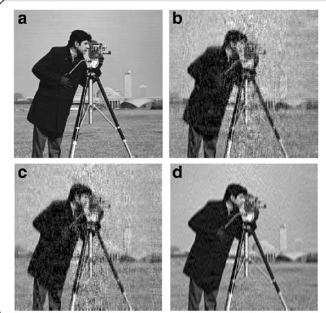 reconstructed cameraman images with different measurement matrices at