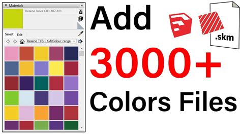 Add More Than 3000 Colors Files In Sketchup Youtube