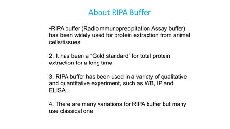 Potential Problems Of Protein Extraction Using Ripa Buffer Invent Biotechnologies Ppt