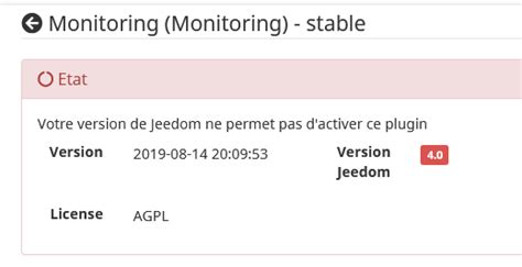 Mauvaise Version Market Plugin Monitoring Salon Des Bêta Testeurs Communauté Jeedom