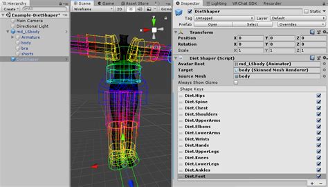 GitHub chigirits DietShaper アバターの腕などを細くするためのシェイプキーを追加し新しいメッシュとして保存するUnityエディタ拡張ですBoothでも配布中