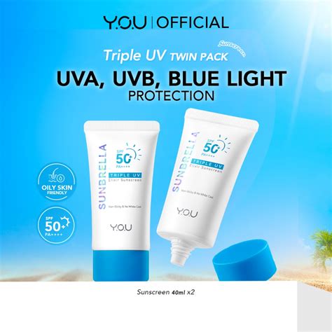You Sunbrella Triple Uv Elixir Sunscreen Spf 50pa Uva Uvb Blue
