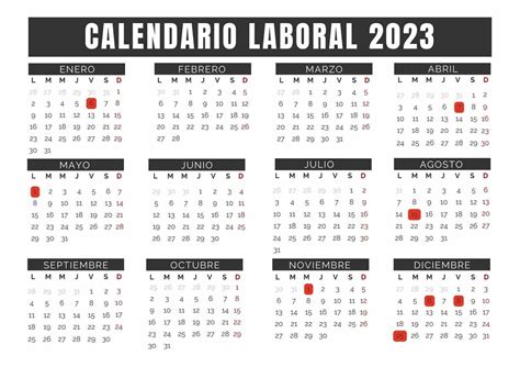 Calendario 2023 Con Días Festivos