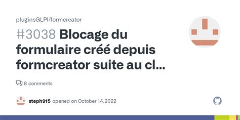Blocage Du Formulaire Créé Depuis Formcreator Suite Au Clic Sur Envoyer