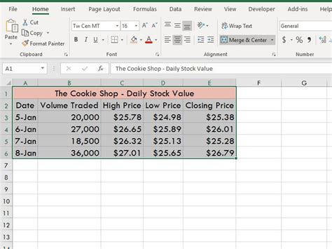 Stock Trading Excel Template