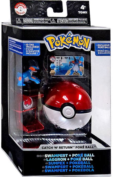 Pokemon Catch N Return Pokeball Swampert Poke Ball Figure Set Tomy Inc