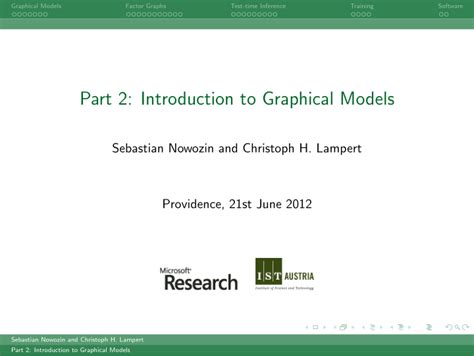 PPT Part Introduction To Graphical Models Sebastian Nowozin And PowerPoint Presentation
