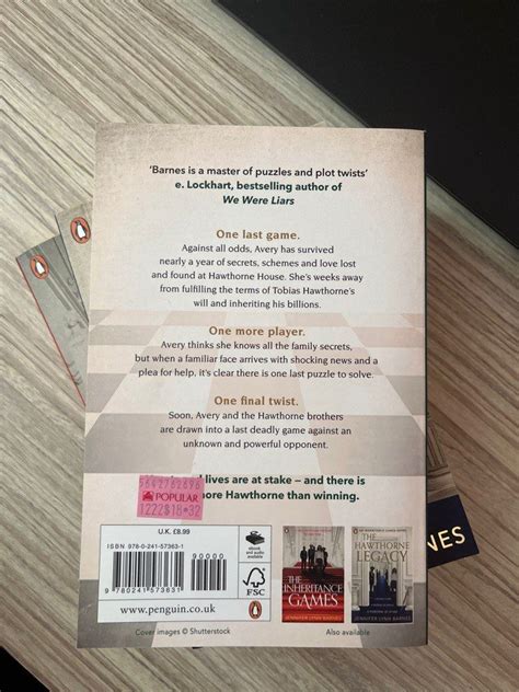 The Inheritance Games Series The Inheritance Games The Hawthorne Legacy The Final Gambit