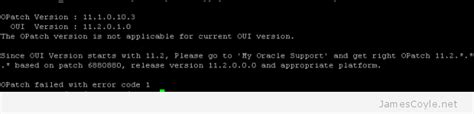 Upgrade Oracle Opatch Version Limited