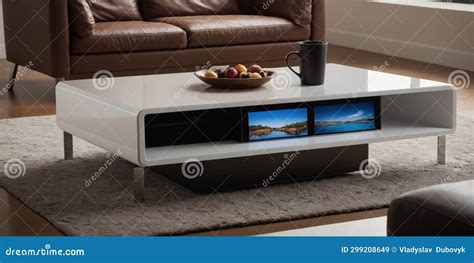 Innovative Smart Coffee Table With Built In Touch Screen In Modern