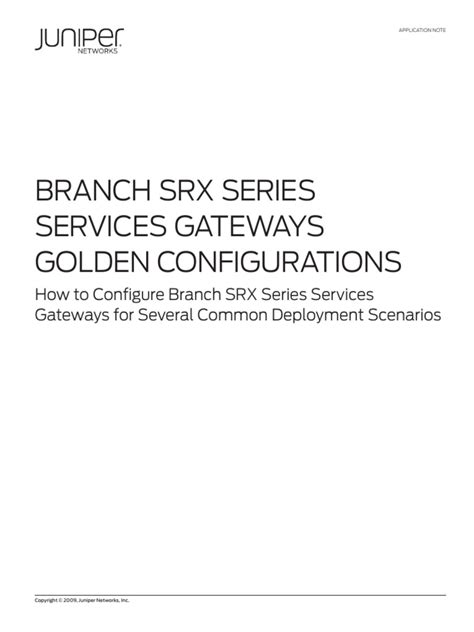 Srx Series Services Gateways Golden Configurations Pdf