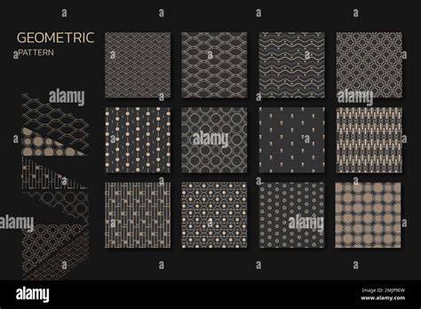 Seamless Geometric Pattern Vector Set Stock Vector Image And Art Alamy