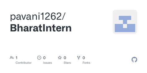 Github Pavani1262bharatintern