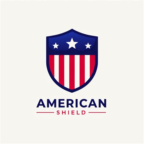 Patriotic American Shield Minimalist Logo Design Playground