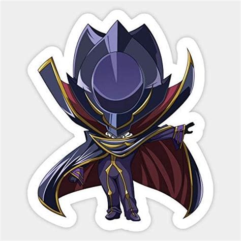Pack Of 6 2 Stickers Chibi Lelouch Lamperouge Code Geass
