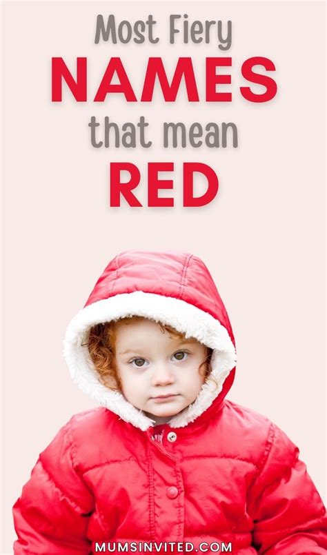 174 Names That Mean Red For Girls And Boys Mums Invited
