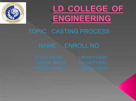 Casting Process Mp 2 Sem 4 Gtu Pptx