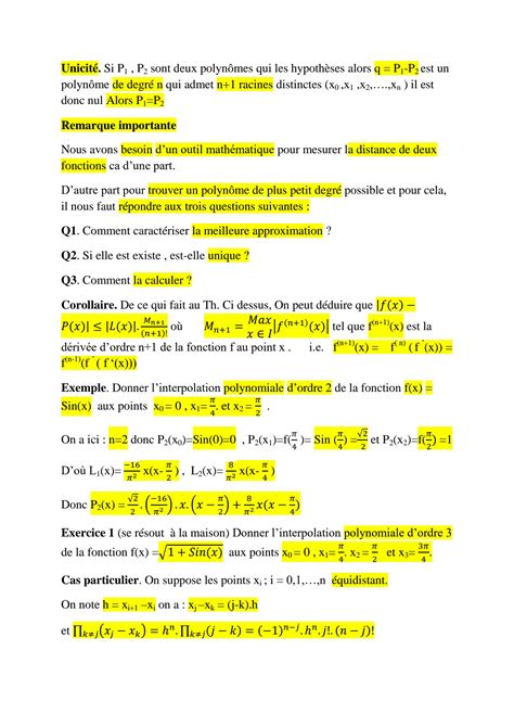Solution Approximation Polynomiale D Une Fonction Une Variable Studypool