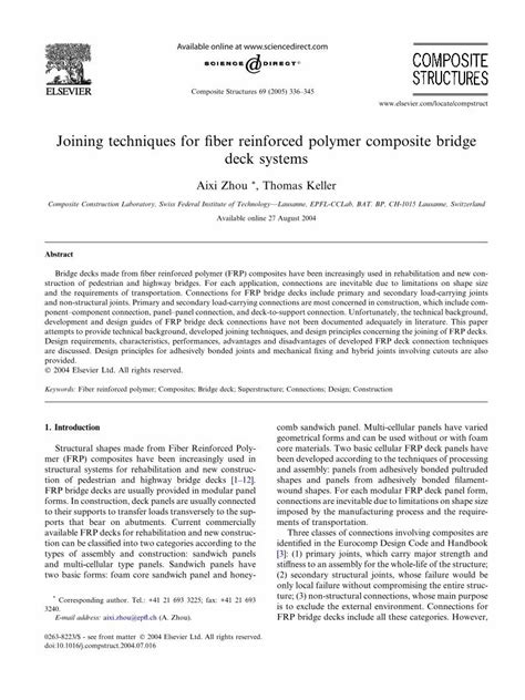 Pdf Joining Techniques For Fiber Reinforced Polymer Composite Bridge Deck Systems Dokumen Tips