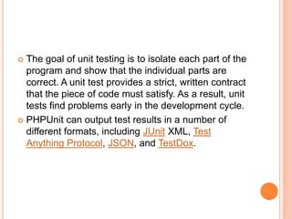 Php Unit PPT