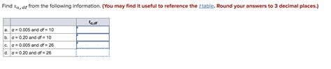 solved find ta df from the following information you may