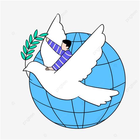 세계 평화의 비둘기 세계 평화의 날 조화로운 화목한 사회 Png 일러스트 및 Psd 이미지 무료 다운로드 Pngtree