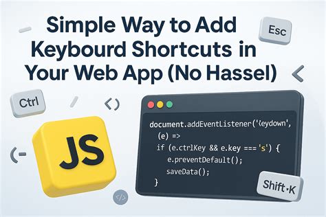 Simple Way To Add Keyboard Shortcuts In Your Web App No Hassle By Developer Awam