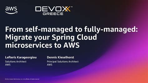 From Self Managed To Fully Managed Migrate Your Spring Cloud Microservices To Aws Speaker Deck