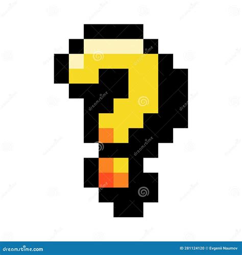 Pixel 8 Bit Question Or Interrogation Mark Vector Illustration Stock Illustration Illustration
