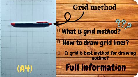 How To Draw Grid Lines How To Use Grid Method For Drawing Outline Grid Lines On A4