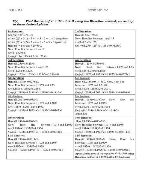 corrected solution to numerical analysis i cosc 212 pdf numerical
