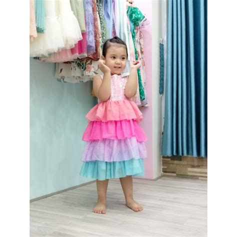 Váy vải tuyn sequin đi tiệc bé gái H M chuẩn Authentic Shopee Việt Nam