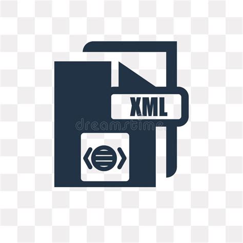 Xml Icon In Black On A Gray Background Vector Illustration Stock