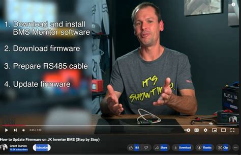 JK BMS SOFTWARE FIRMWARE LiFePo4 Australia