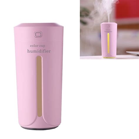 가정용 Usb 미니 음소거 다채로운 컵 야간 조명 스마트 타이밍 아로마 테라피 가습기 핑크