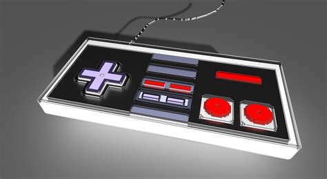 Voxel Nintendo Nes Control Videogame Free Image From Needpix Com