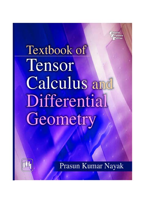 Pdf Textbook On Tensor Calculus And Differential Geometry