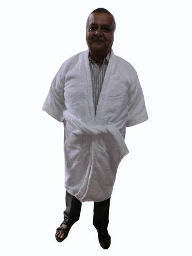 Cotton White Bath Gown Size Free Plain At ₹ 800piece In Indore Id