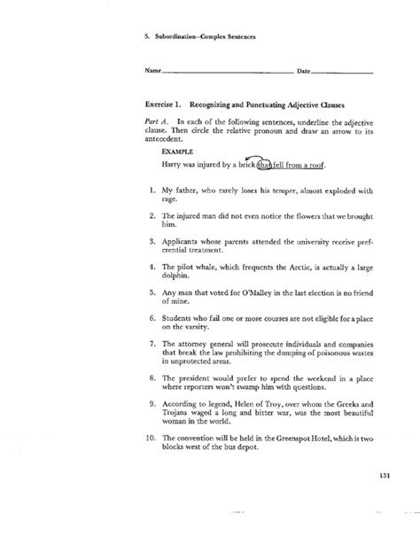 Exercise Adjective Clause Pdf
