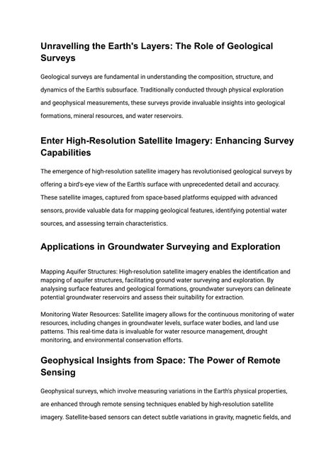 Ppt Unveiling Earths Secrets Harnessing High Resolution Satellite Imagery For Geological