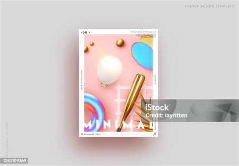 3d 사실적인 디자인 오브젝트 기하학적 금속 요소 황금 손바닥 둥근 구 및 풍선이있는 벡터 추상적 배경 배너 포스터 커버 디자인