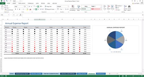 Excel Template Annual Expense Report MS Office Templates With AI Prompts