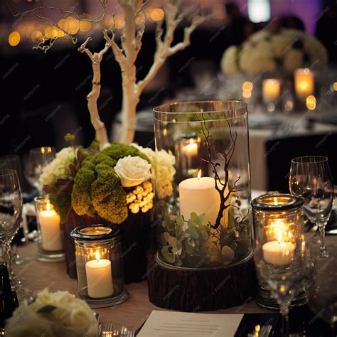 유리 그릇과 꽃 고급 디자인 생성 Ai를 갖춘 실내 장식 코너 프리미엄 사진