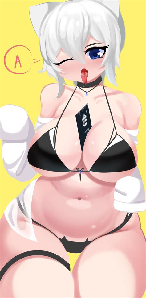Rule 34 1girls Alaki Zezo Bikini Blue Eyes Catgirl Thick Thighs